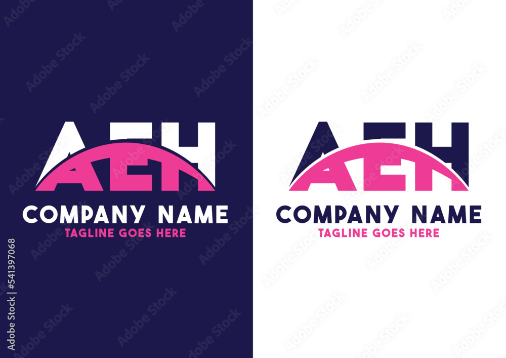 Letter AEH logo design vector template, AEH logo Stock Vector | Adobe Stock