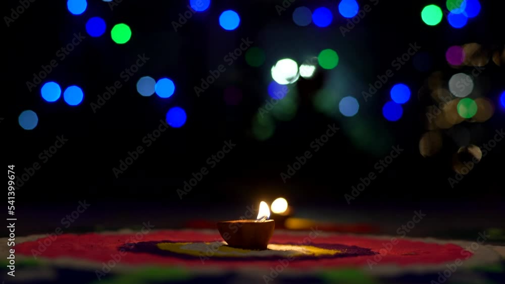 Vidéo Stock Diwali festival of lights and lamp | Adobe Stock