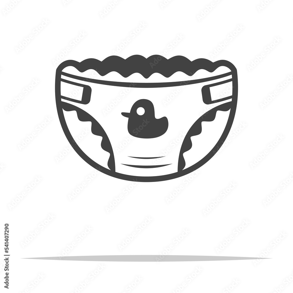 Baby diaper icon transparent vector isolated Stock Vector | Adobe Stock
