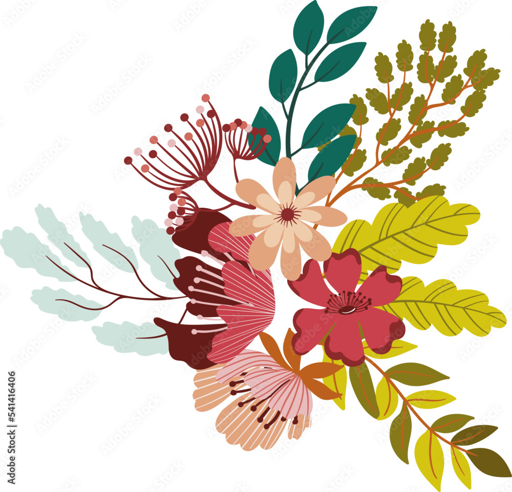 Vector Floral Arrangement Stock Vector | Adobe Stock