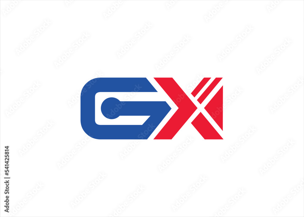 GX logo design template Stock Vector | Adobe Stock