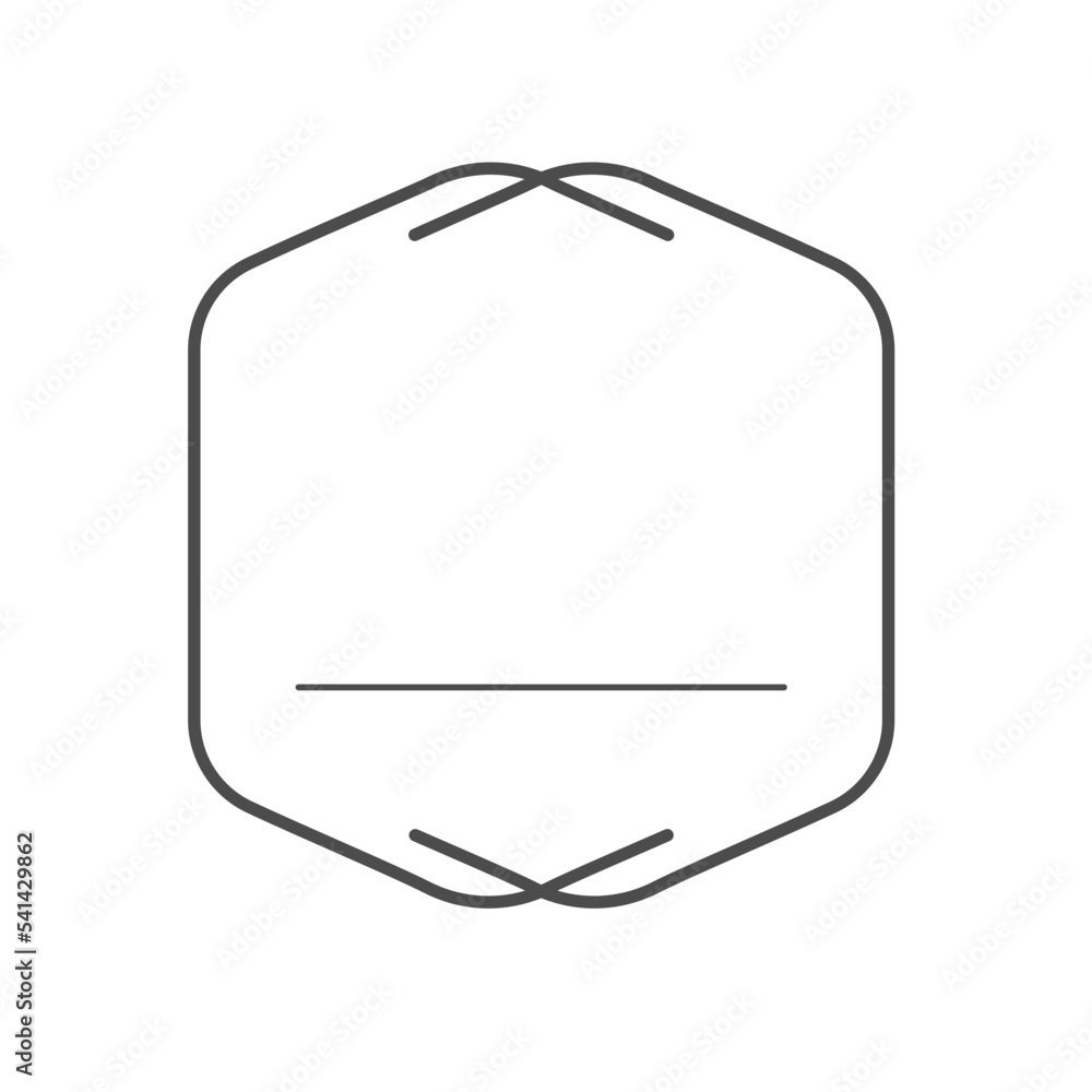 Badge Line Art Stock Vector Adobe Stock