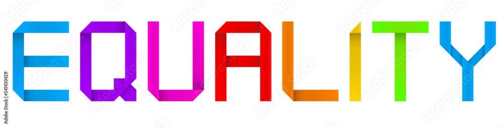 Vector concept or conceptual paper origami font forming the word ...