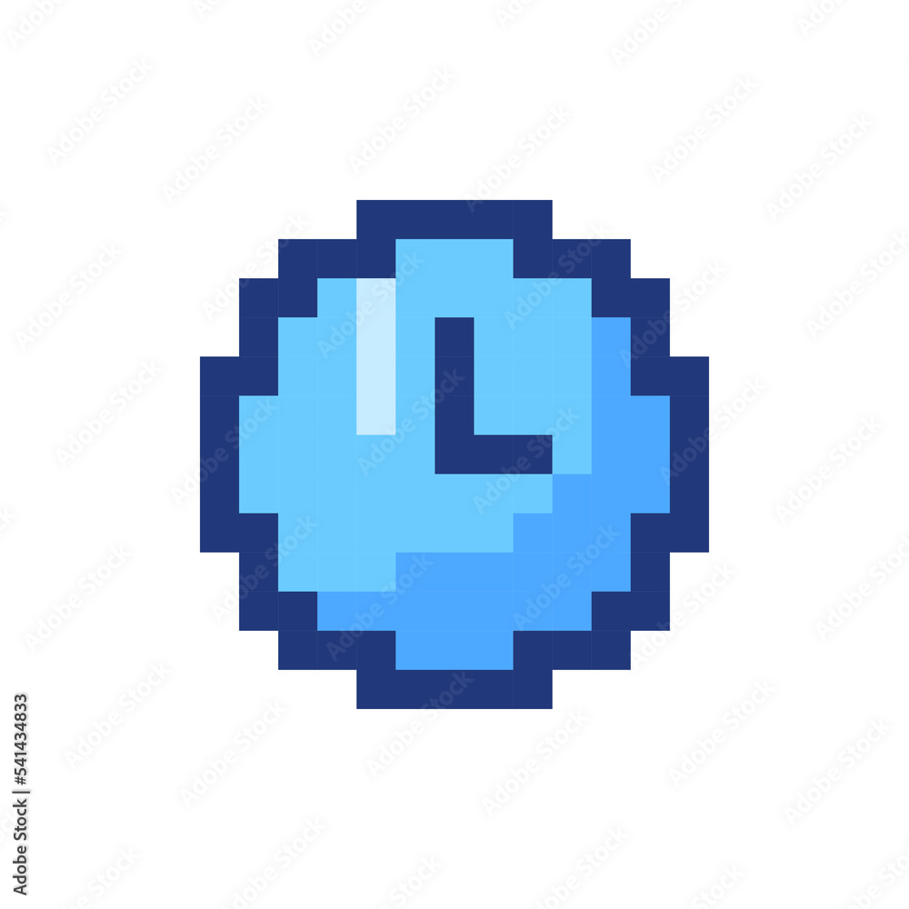 Clock pixelated RGB color ui icon. Set alarm. Tracking time. Snooze ...