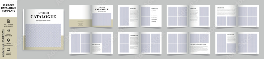 Modern Square Interior Design Catalogue Layout, Product Catalog ...