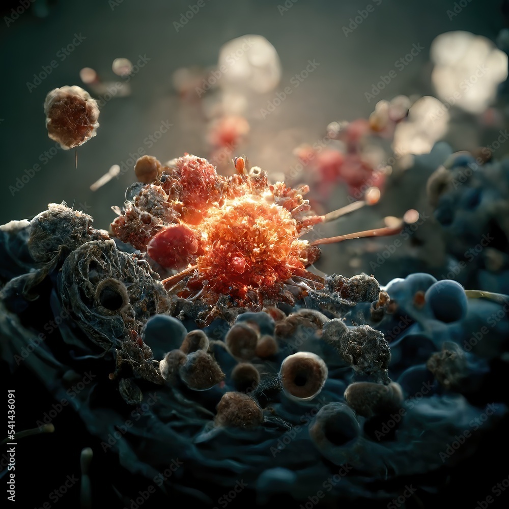 Cells fight disease under the electron microscope - graphic ...