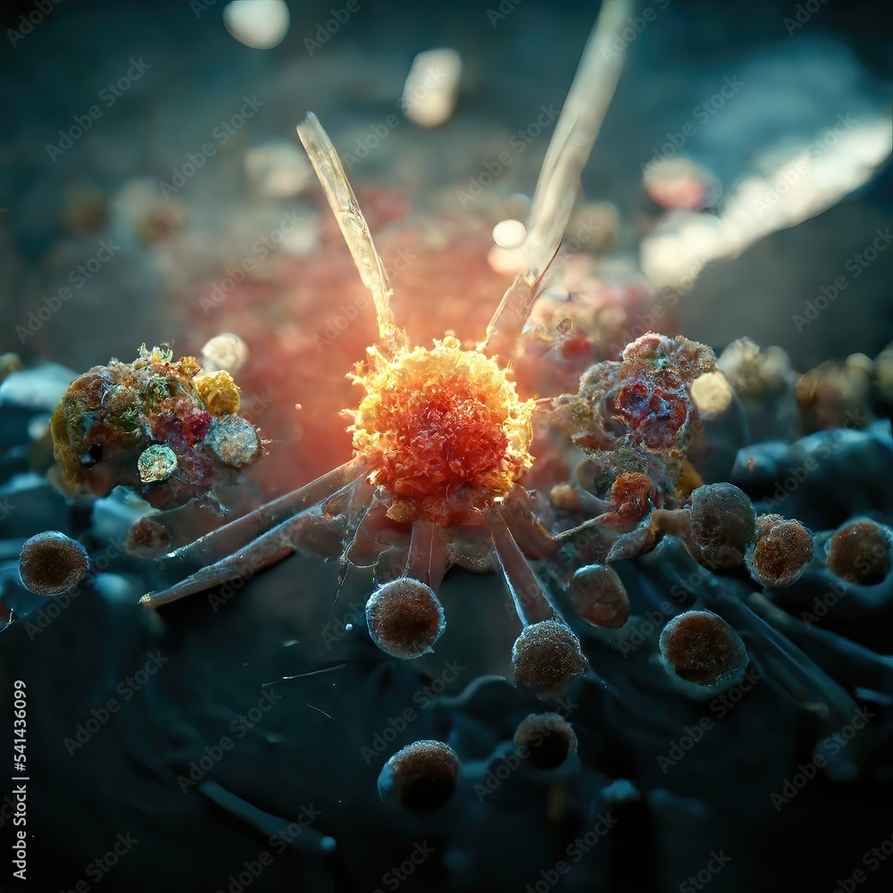 Cells fight disease under the electron microscope - graphic ...