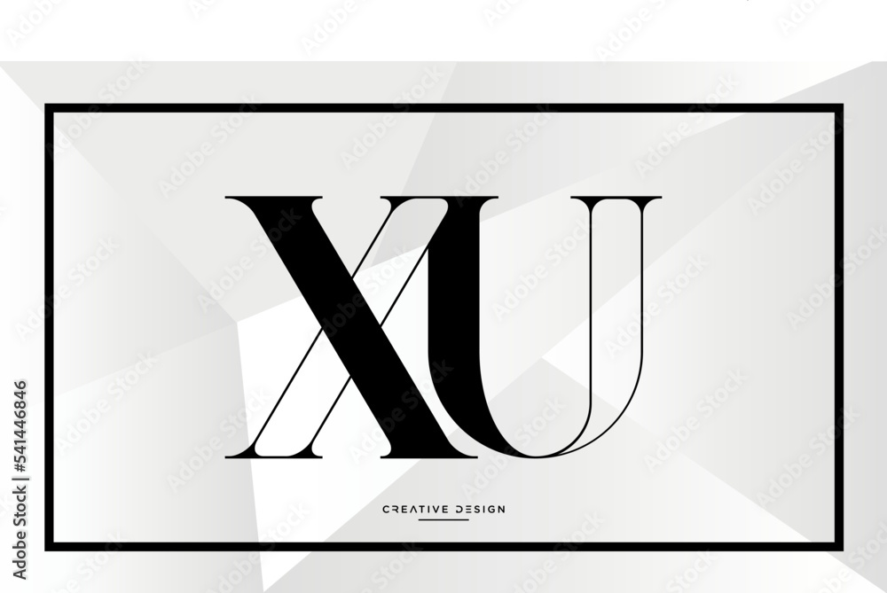 Alphabets XU or UX Logo icon Monogram Stock Vector | Adobe Stock