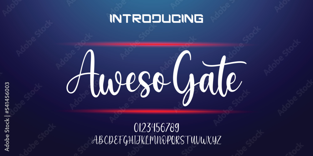 AWESO GATE Signature Font Calligraphy Logotype Script Brush Font Type ...