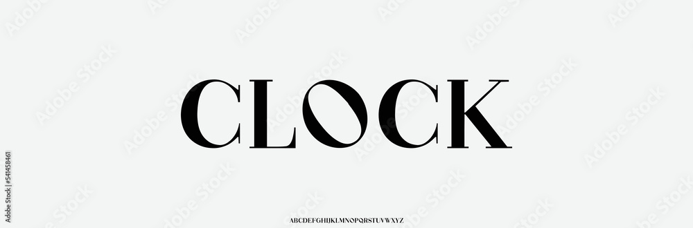CLOCK Modern Bold Font. Regular Italic Number Typography urban style ...