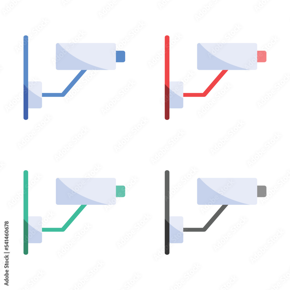 Vecteur Stock Security camera icon, Fixed CCTV icon, CCTV camera icon ...