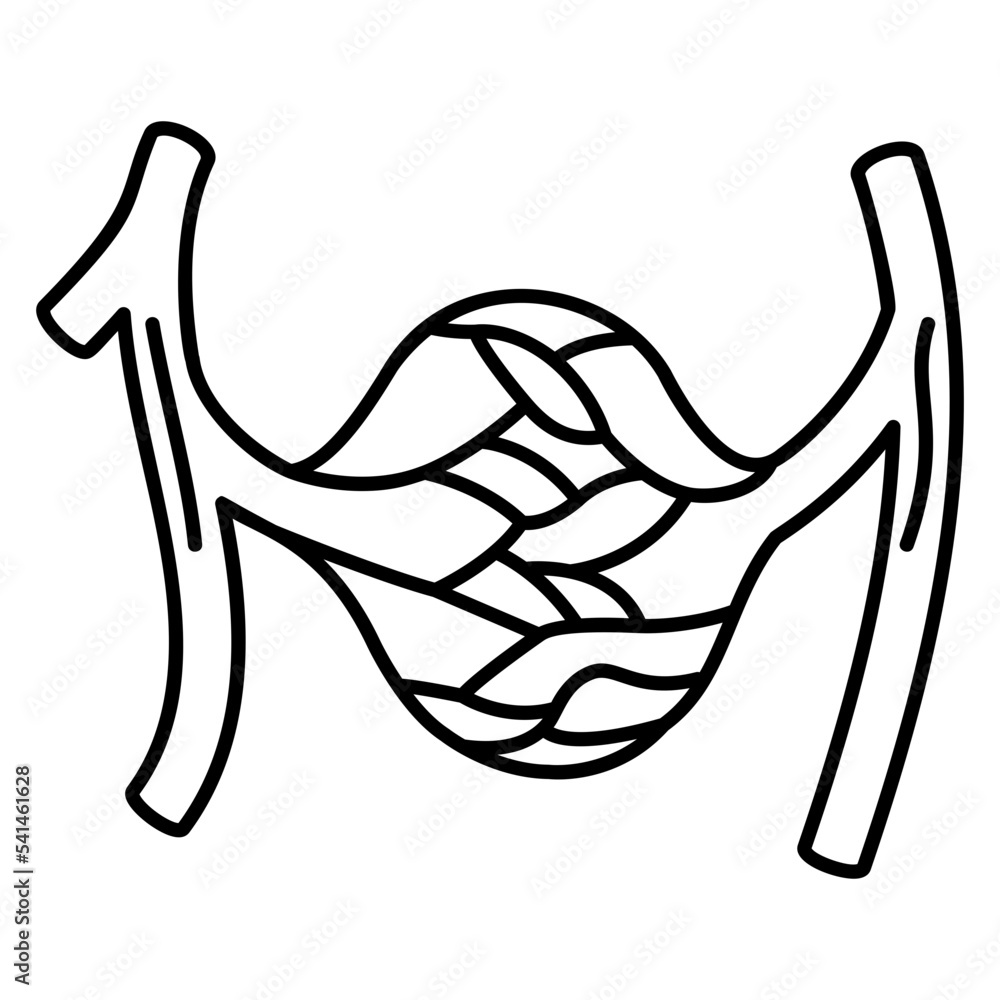 Nerve system veins Concept, axons vector outline icon Design, Organ ...