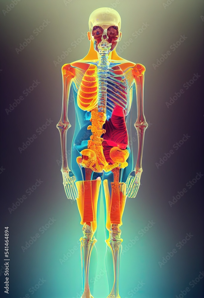 Inside human body. Human scan, medicine technology, futuristic ...