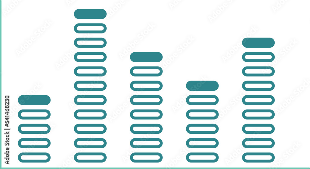 Data visualisation template. Stacked column chart icon Stock Vector ...