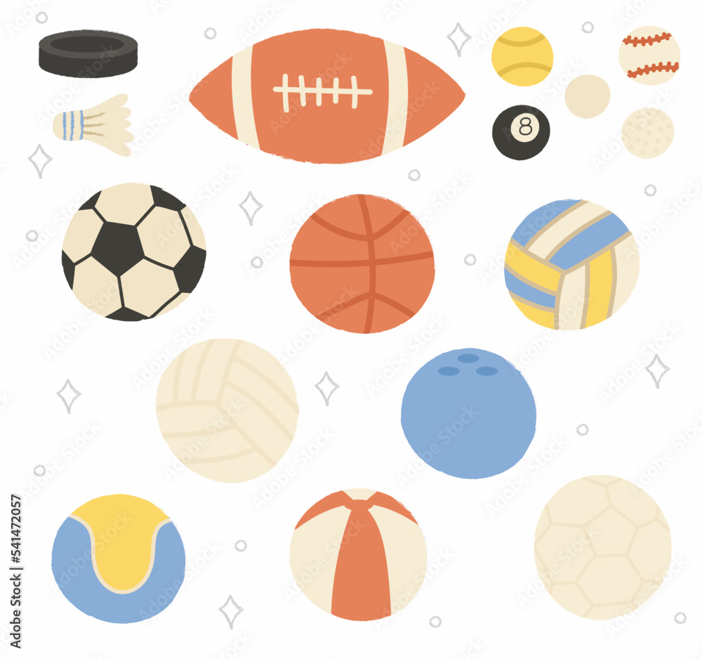 Sports equipment cartoon illustration isolated on white background ...