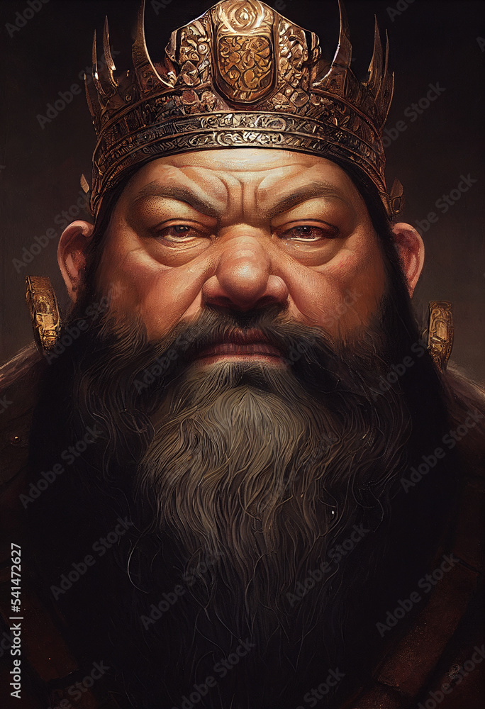 Concept art illustration of dwarf king Stock Illustration | Adobe Stock