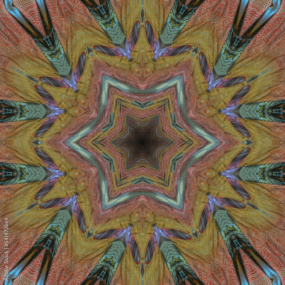 Mystical pattern design for the background. 3d illustration art for ...