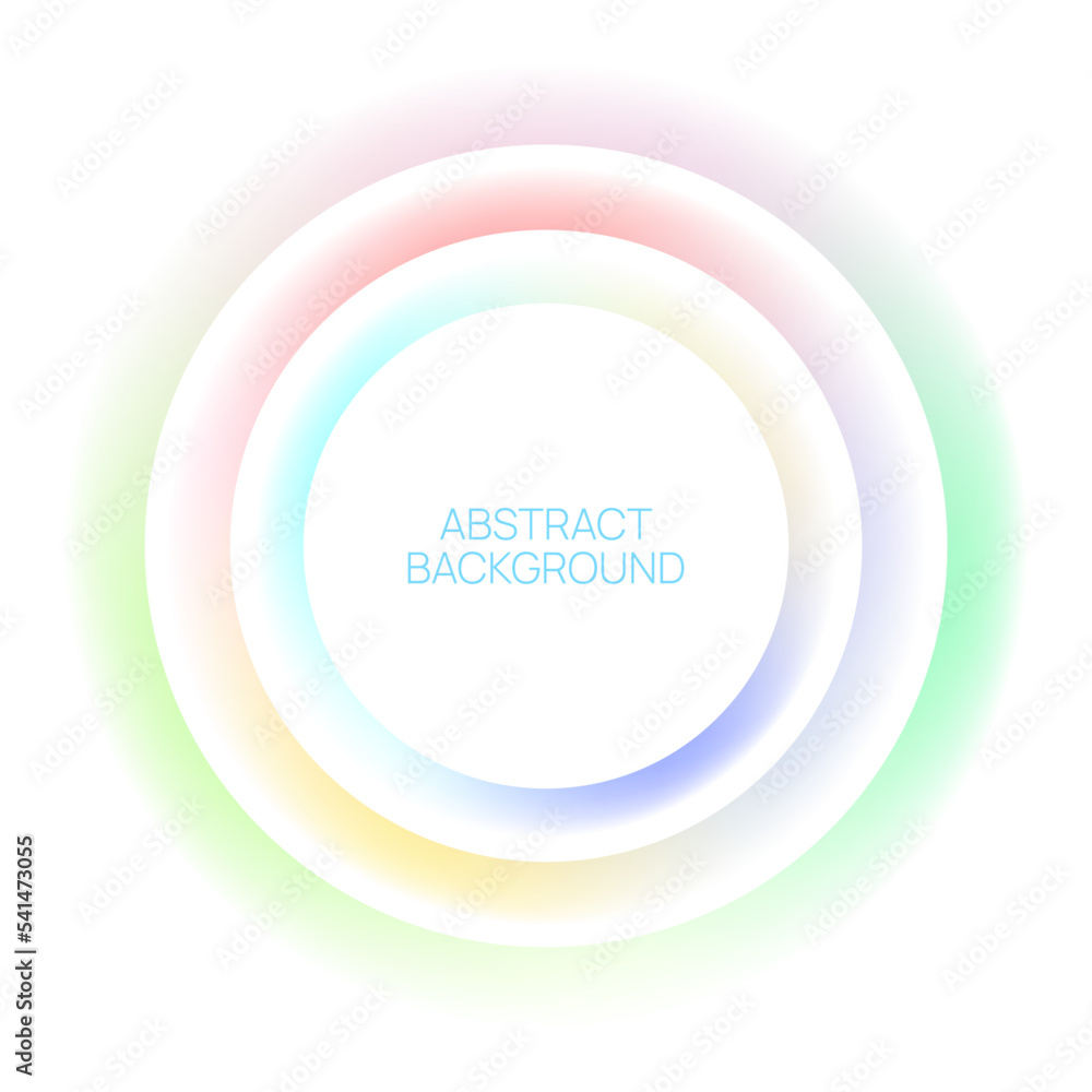 Round banners with gradient glow. Vector multicolored blurred glowing ...