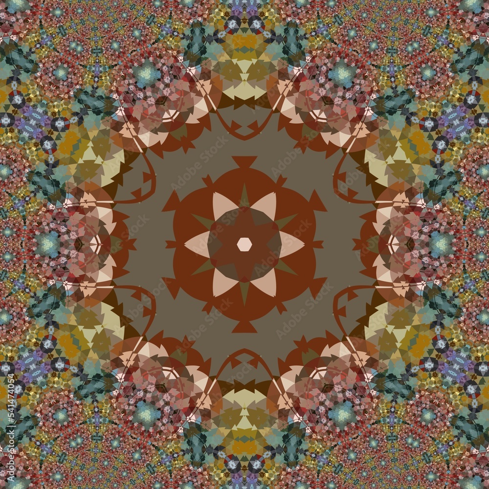 Mystical pattern design for the background. 3d illustration art for ...