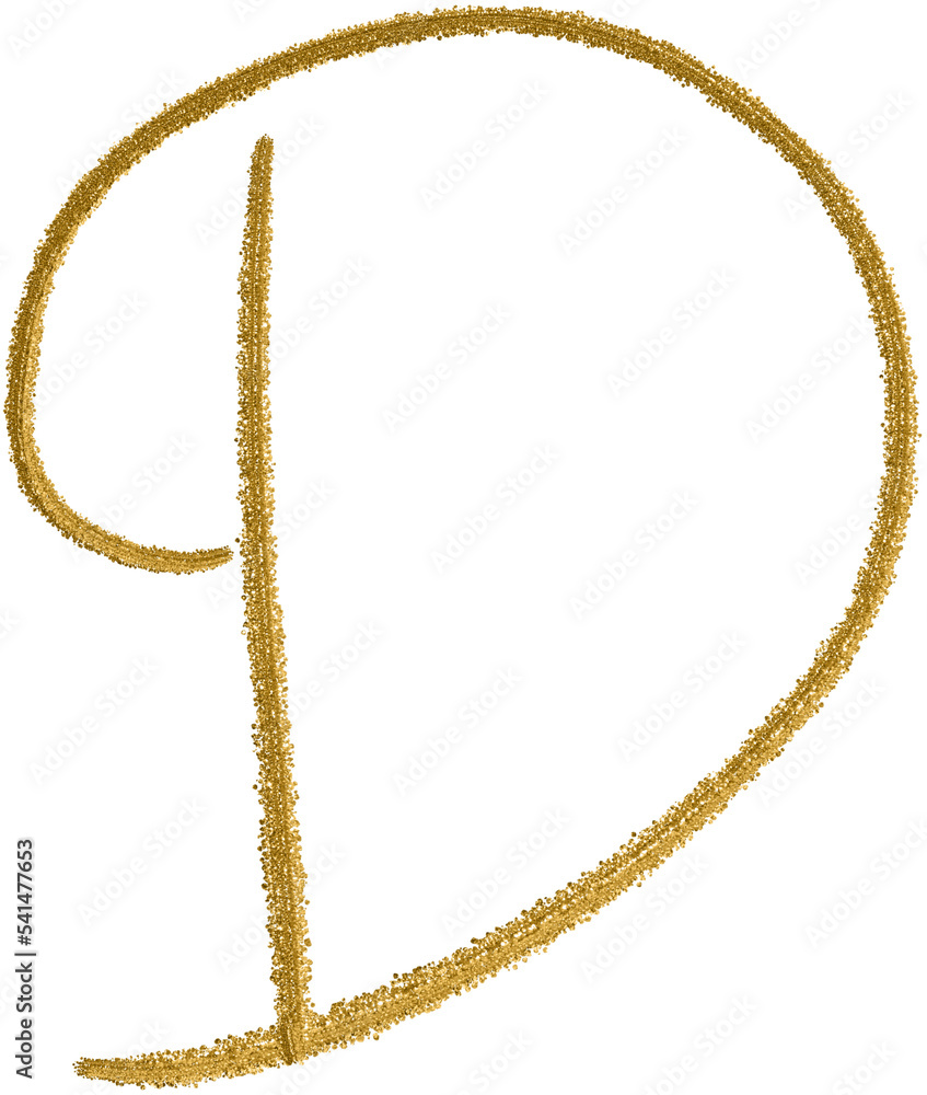 Gold Calligraphy Alphabet Letter D, Cursive D 素材庫相片 | Adobe Stock