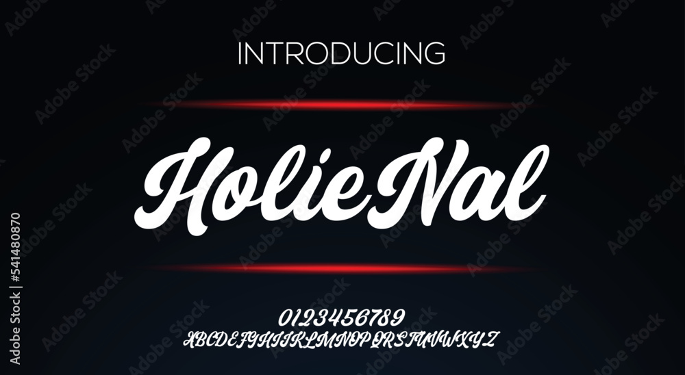 HOLIE NAL Signature Font Calligraphy Logotype Script Brush Font Type ...