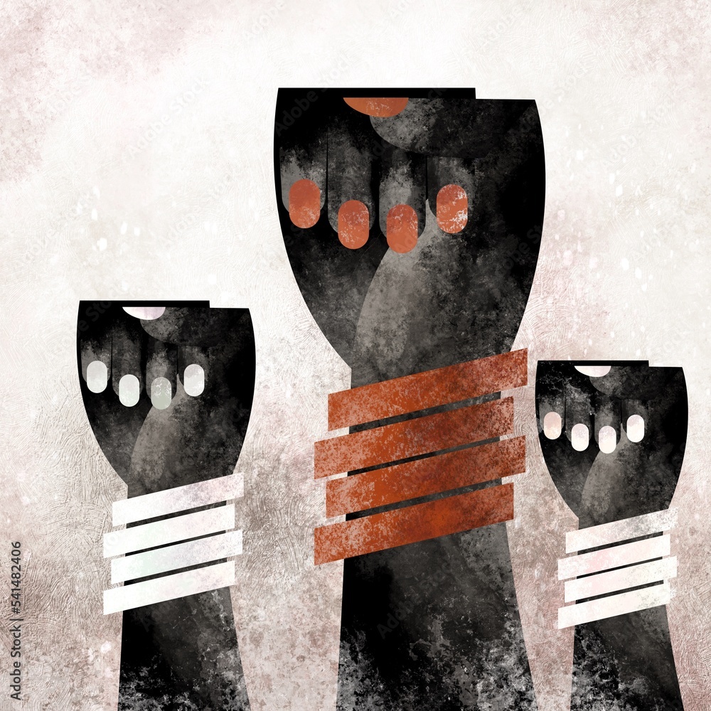 Textured illustration of hands of females wearing bangles Stock ...