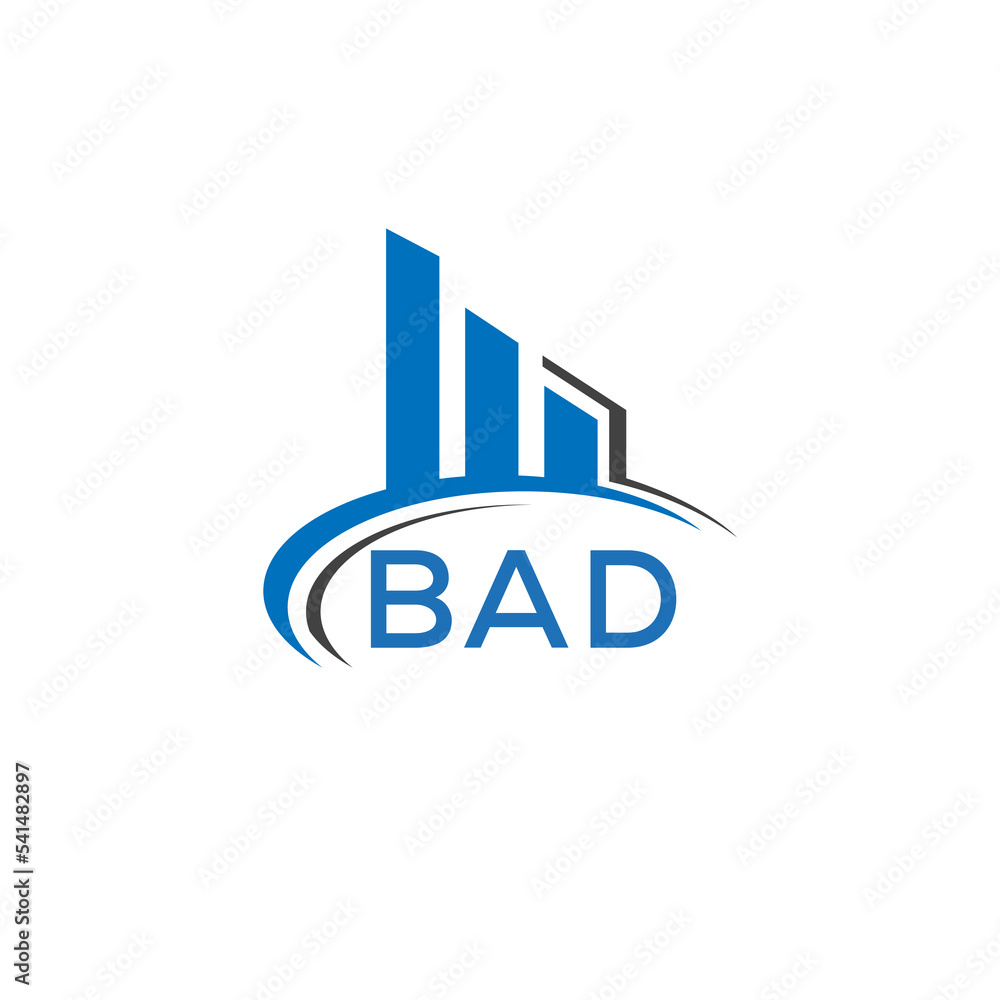 BAD letter logo. BAD blue image. BAD Monogram logo design for ...