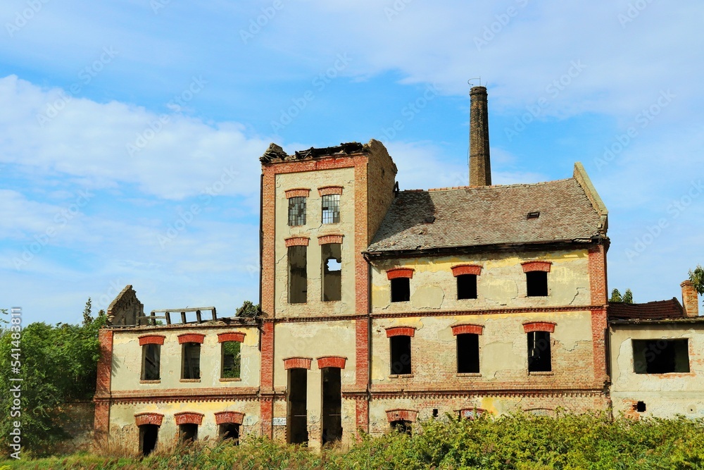 Old abandoned industrial building, industrial architecture Stock Photo ...