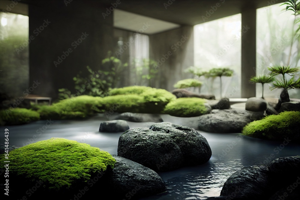 Japanese Water Garden Wallpaper