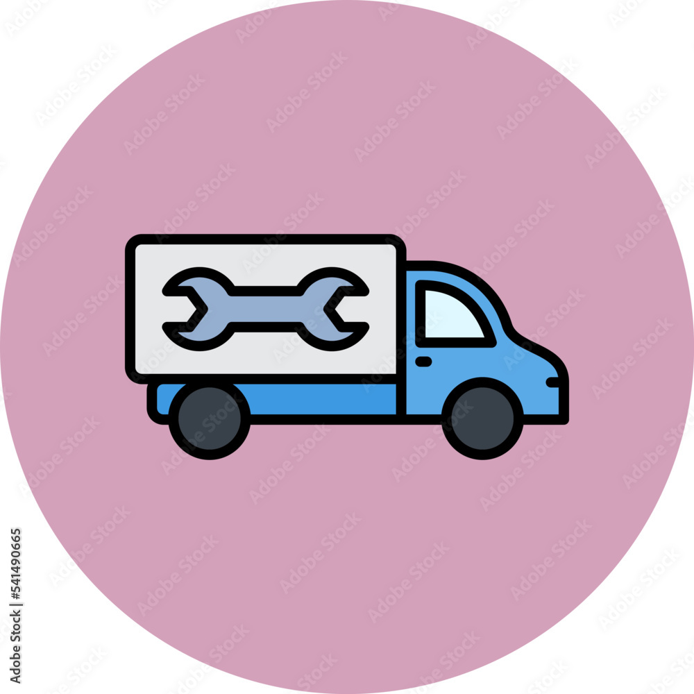 Maintenance Truck Icon Stock Vector | Adobe Stock
