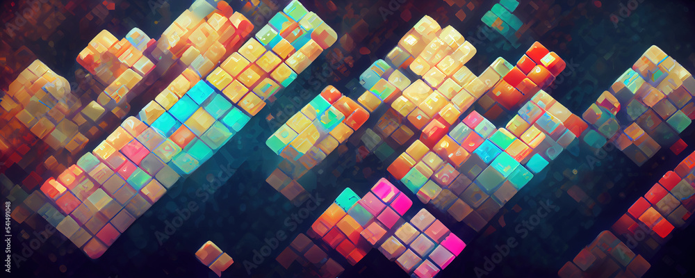 pixel art abstract background texture retro futuristic Stock ...
