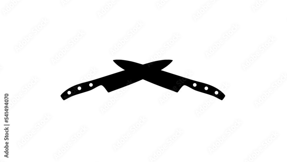 Crossing Knives Motion Stock Video | Adobe Stock