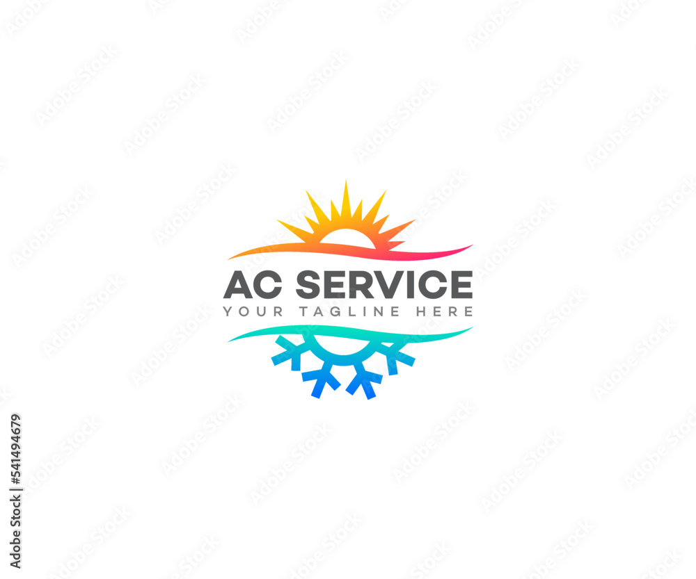 ac service logo And Air Conditioner Repair & Service Logo Vector Icon ...