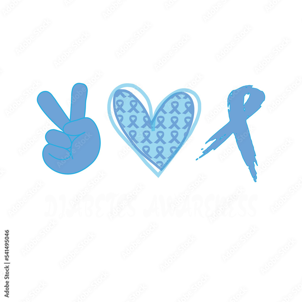 in November we wear blue SVG, Diabetes Awareness SVG, We wear blue SVG ...