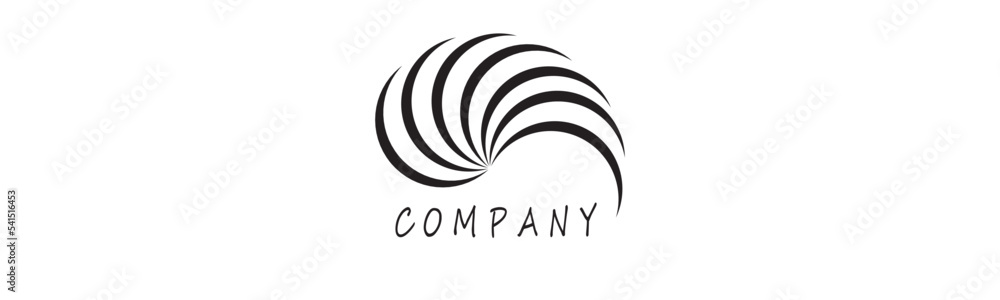 Swirl lines logo design for business marketing and vector illustration ...