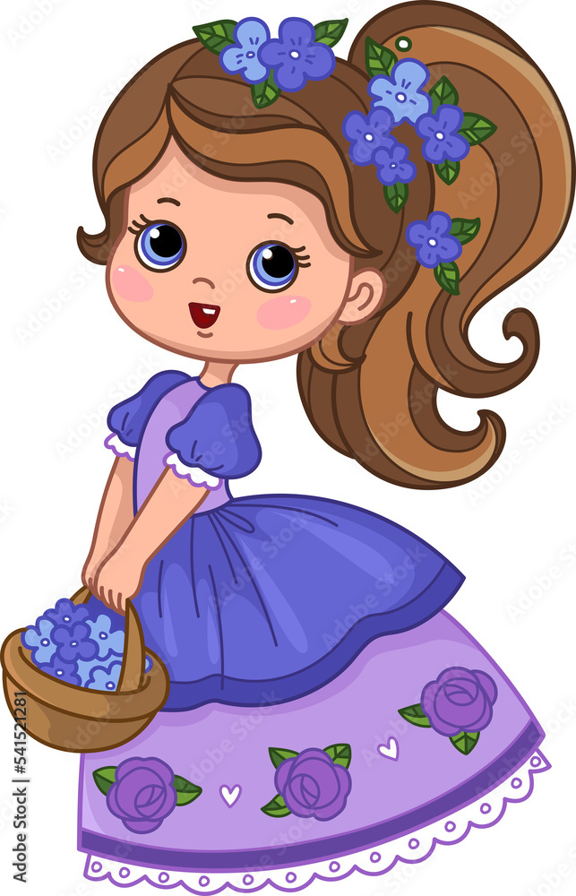 Cute Little Princess Cartoon