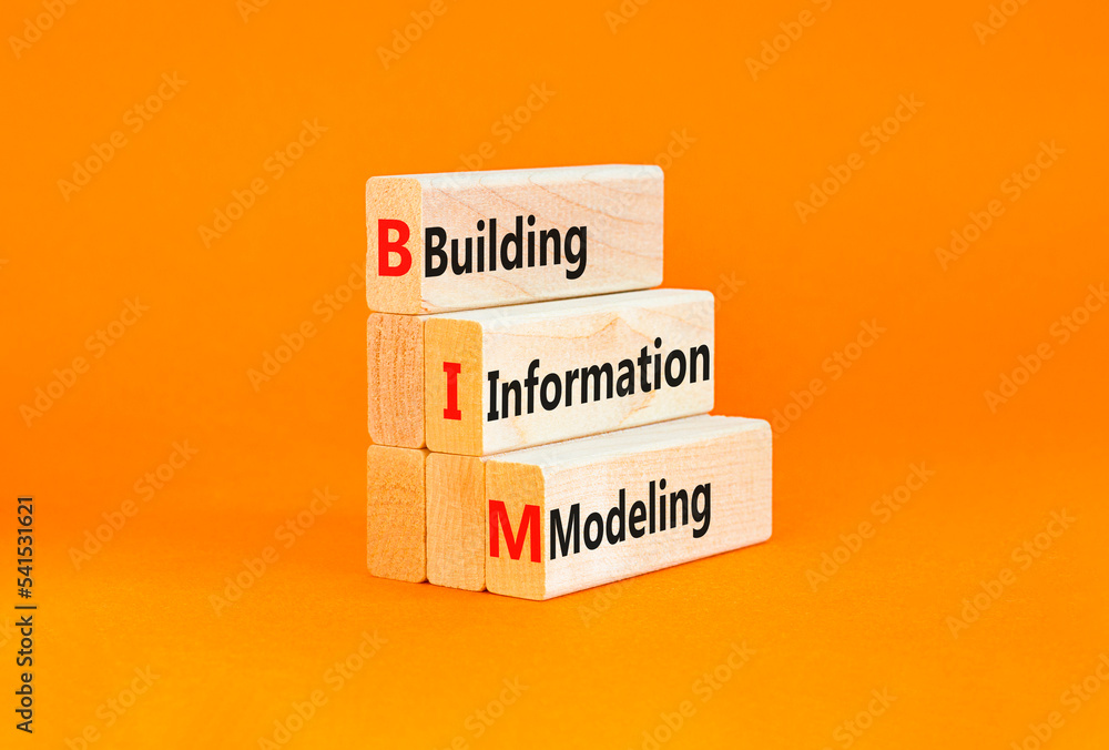 BIM building information modeling symbol. Concept words BIM building ...