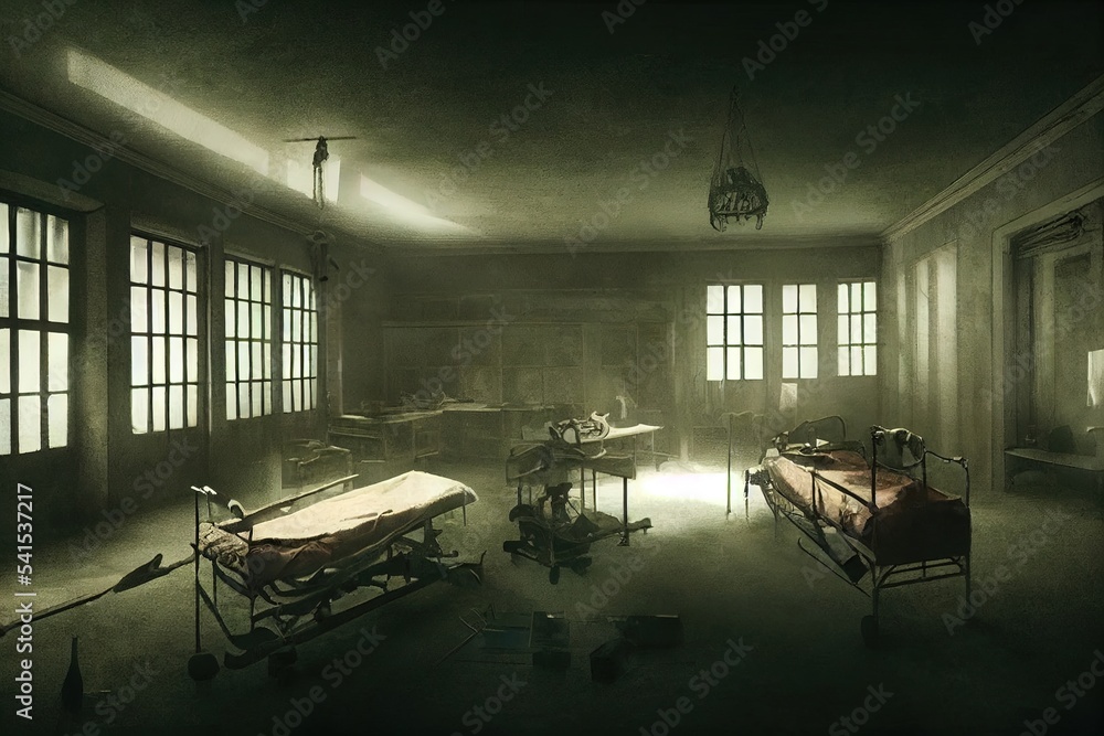 Creepy Hunted Surgery Room - Digital Art, 3D Render, Concept Art Stock ...