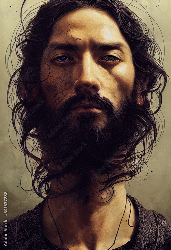 Holy Saint Person Jesus Christ Portrait - Digital Art, 3D Render ...