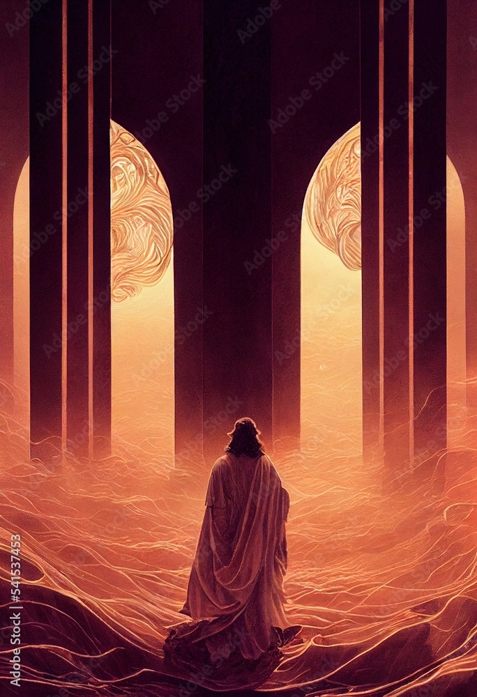 Jesus Steps Gently Revelation Teachings - Digital Art, 3D Render ...