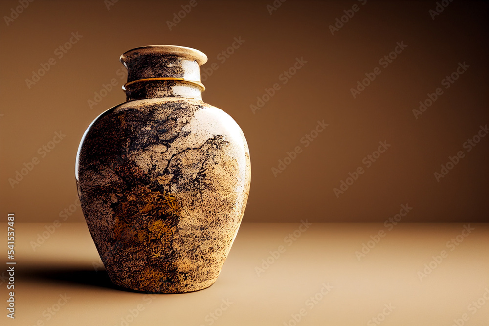 Beautiful marble pot, vase on natural stone background. Product ...