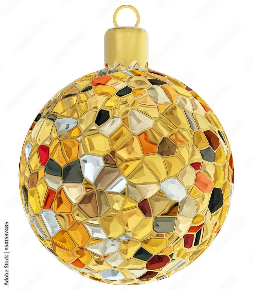 Christmas ornament stained glass ball Stock Illustration | Adobe Stock
