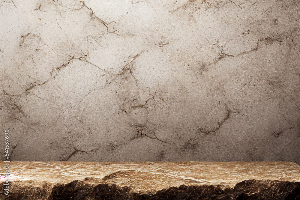 Natural stone podium, marble backdrop, product presentation, mockup ...
