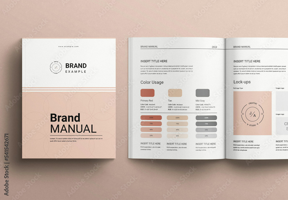 Brand Manual Layout Stock Template | Adobe Stock