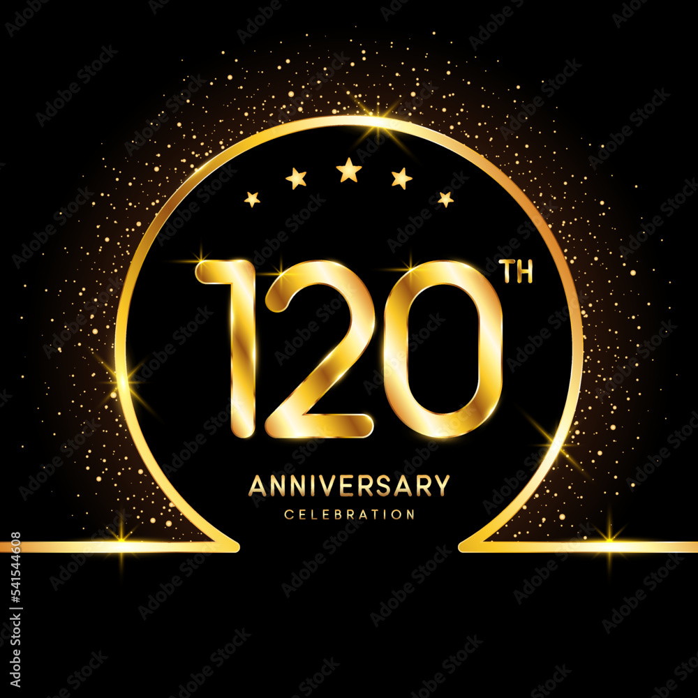 120th Anniversary. Golden Anniversary template design for celebration event, invitation card ...