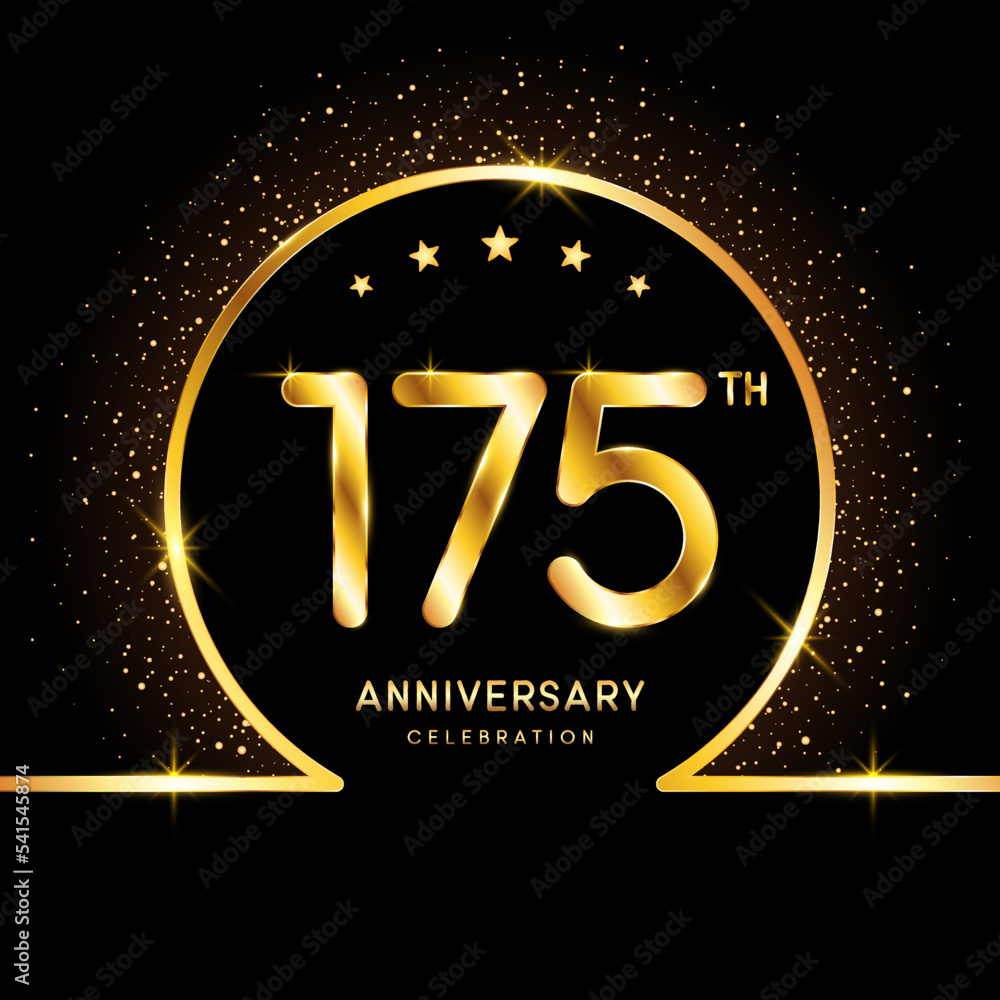 175th Anniversary. Golden Anniversary template design for celebration ...