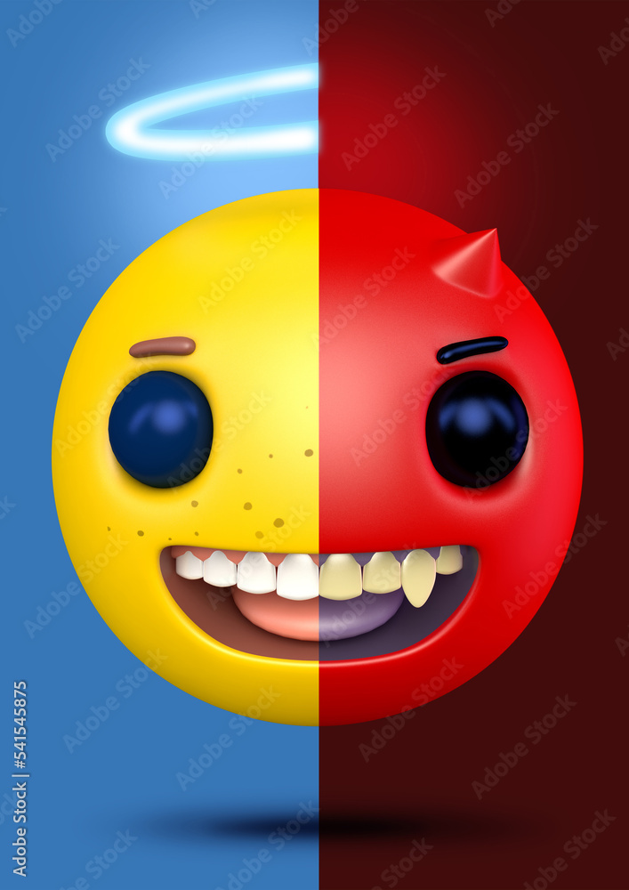 Good side bad side Stock Illustration | Adobe Stock