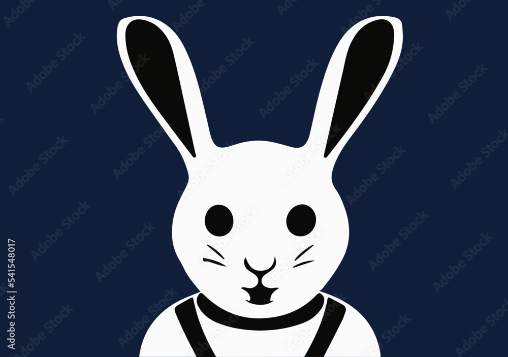white rabbit drawing Stock Vector | Adobe Stock