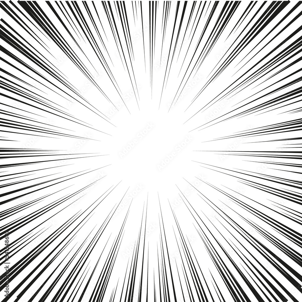 Manga speed frame. Superhero action. Radial speed lines. Comics. Stock ...
