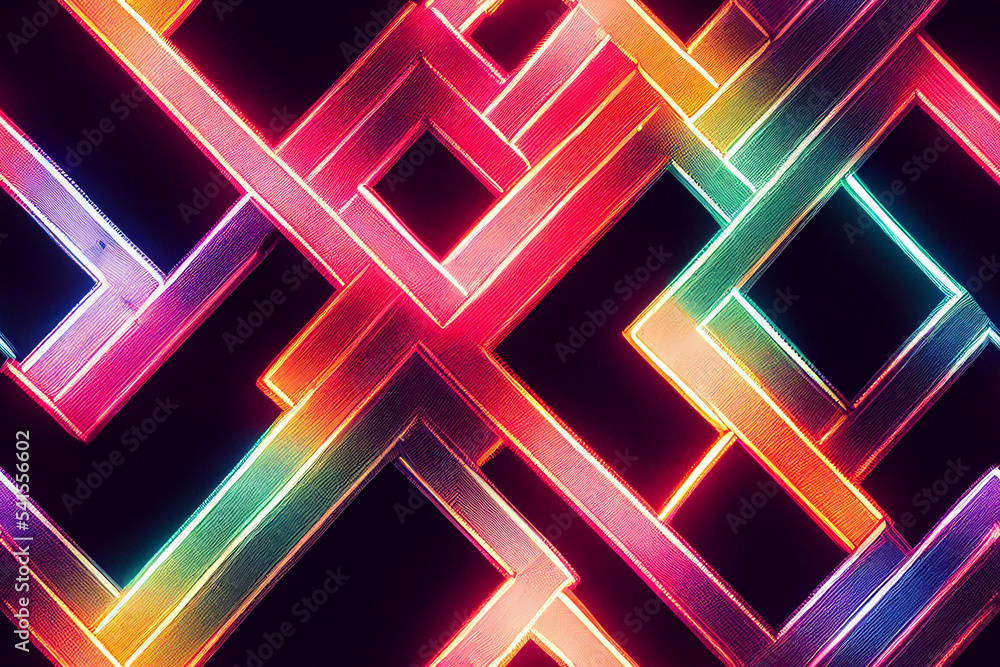 Abstract Neon Pattern inspired by an argyle pattern. Stock-Illustration ...